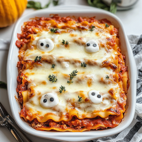 Ghostly Lasagna - Cookiteasily