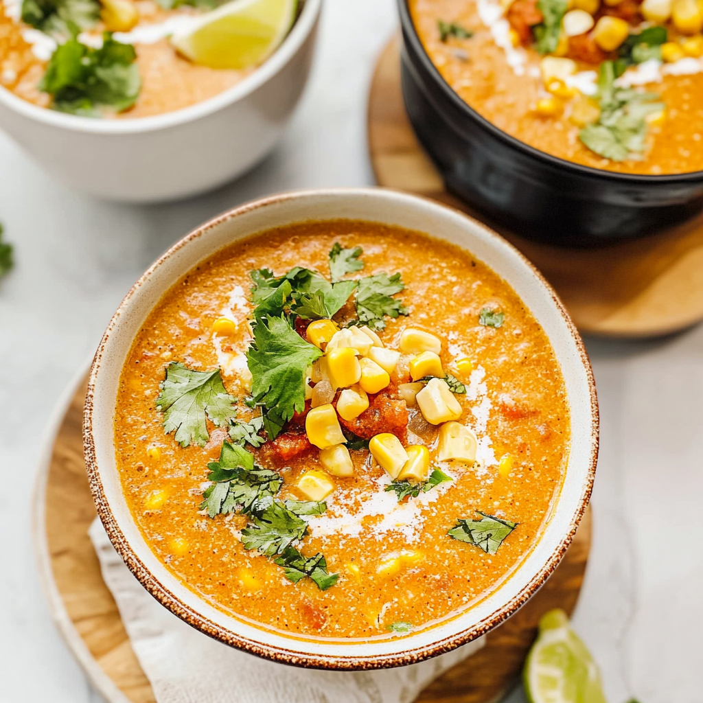 Slow Cooker Mexican Street Corn Soup